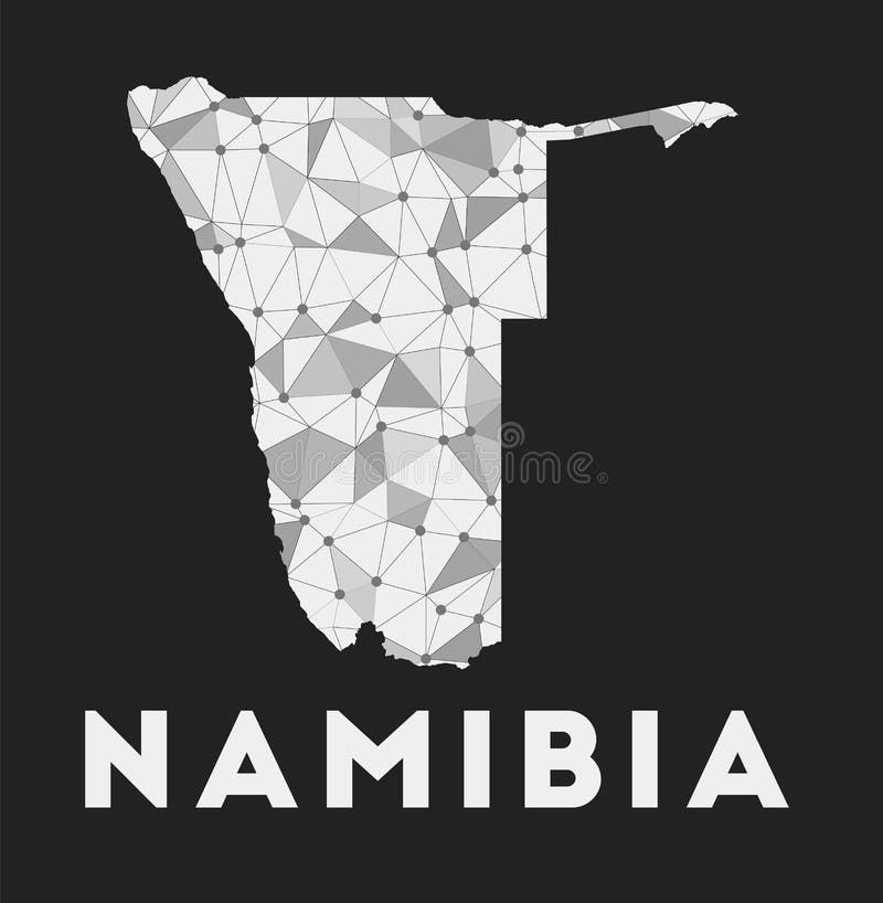 Namibia - Communication Network Map of Country. Stock Vector ...