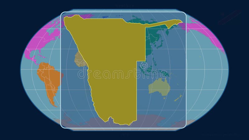 Namibia - Continents. Kavrayskiy, Centered Stock Illustration ...