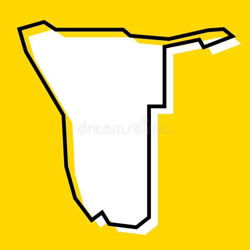 Namibia Simplified Vector Map Stock Vector - Illustration of icon ...