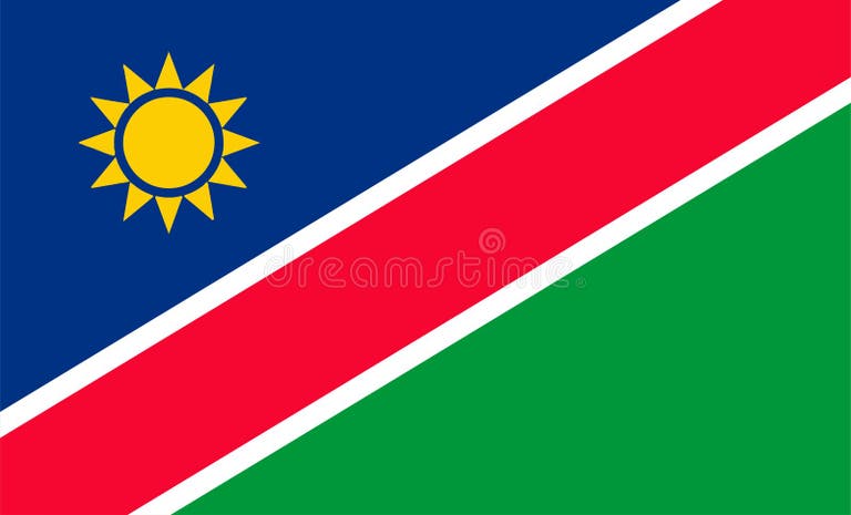 Namibia Flag Design Vector stock vector. Illustration of international ...