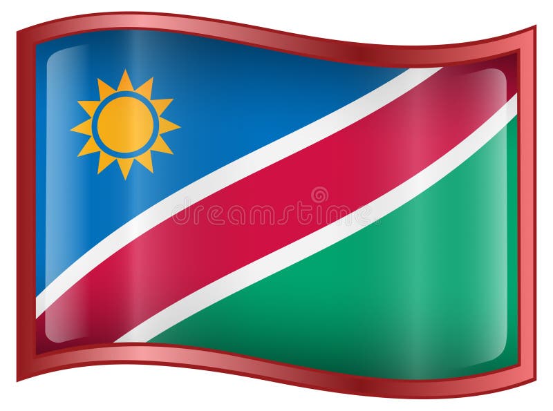 Namibia Flag. National Patriotic Symbol in Official Country Colors ...
