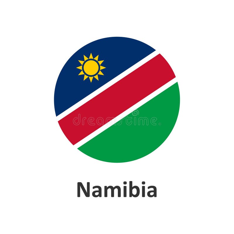 Namibia Flag. National Patriotic Symbol in Official Country Colors ...