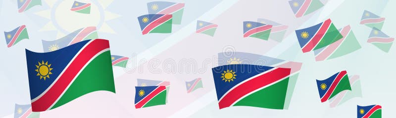 Namibia Flag-themed Abstract Design on a Banner. Abstract Background ...