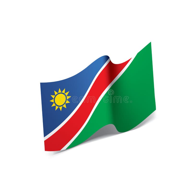 Namibia Flag, Vector Illustration Stock Illustration - Illustration of ...