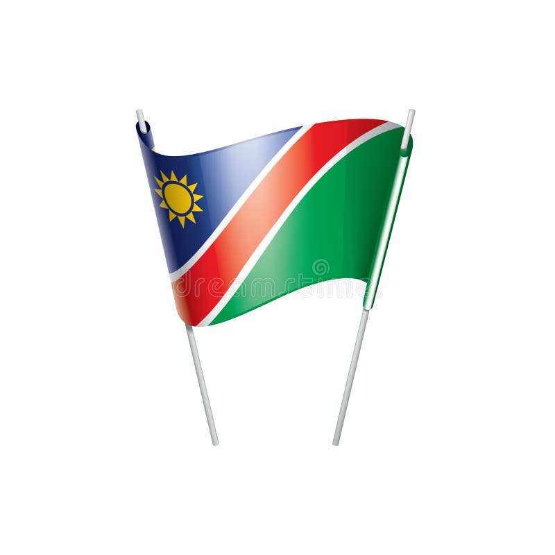 Namibia Flag, Vector Illustration on a White Background Stock Vector ...