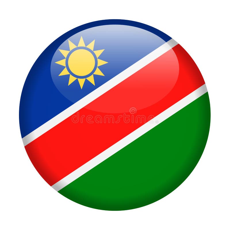 Namibia Flag Vector Round Icon Stock Illustration - Illustration of ...