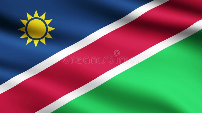 Namibia Flag Waving Animation Background Full Screen Animated Flag of ...