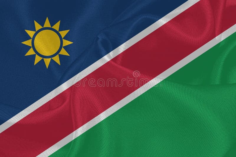 Namibia Flag Waving in the Wind Stock Illustration - Illustration of ...