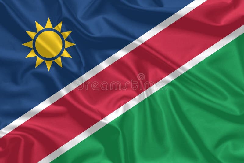 Namibia Flag Waving in the Wind Stock Illustration - Illustration of ...