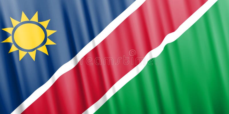 Wavy Vector Flag of Namibia Stock Vector - Illustration of mesh, vector ...