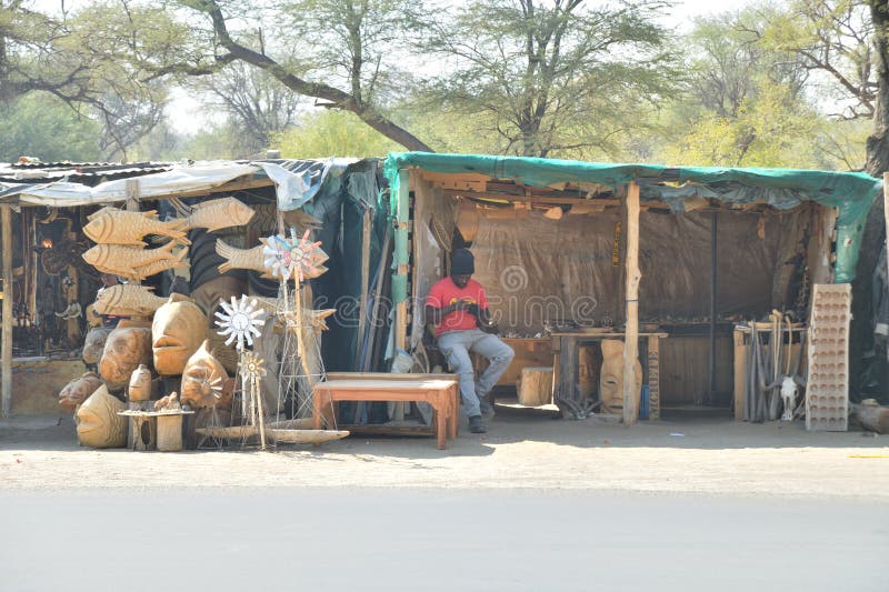 Namibia Handcraft Market Street Side Booth Editorial Stock Photo ...