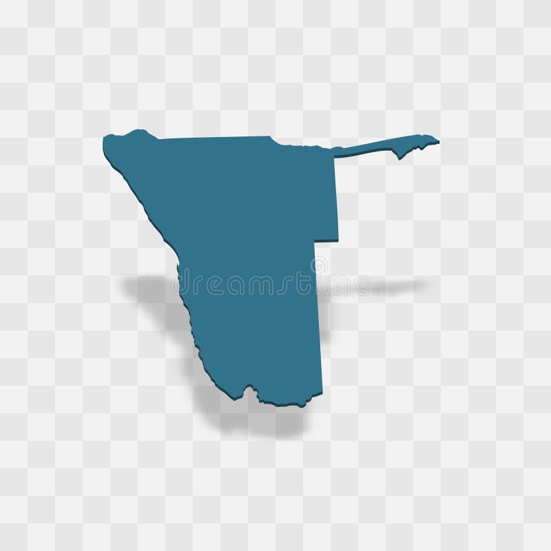 Namibia Vector Map Silhouette Stock Illustration - Illustration of ...