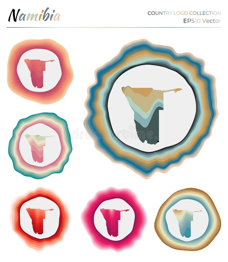 Namibia logo collection. stock illustration. Illustration of gradient ...