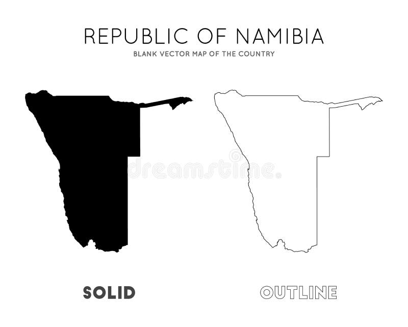 Namibia map. stock vector. Illustration of detailed - 157315393