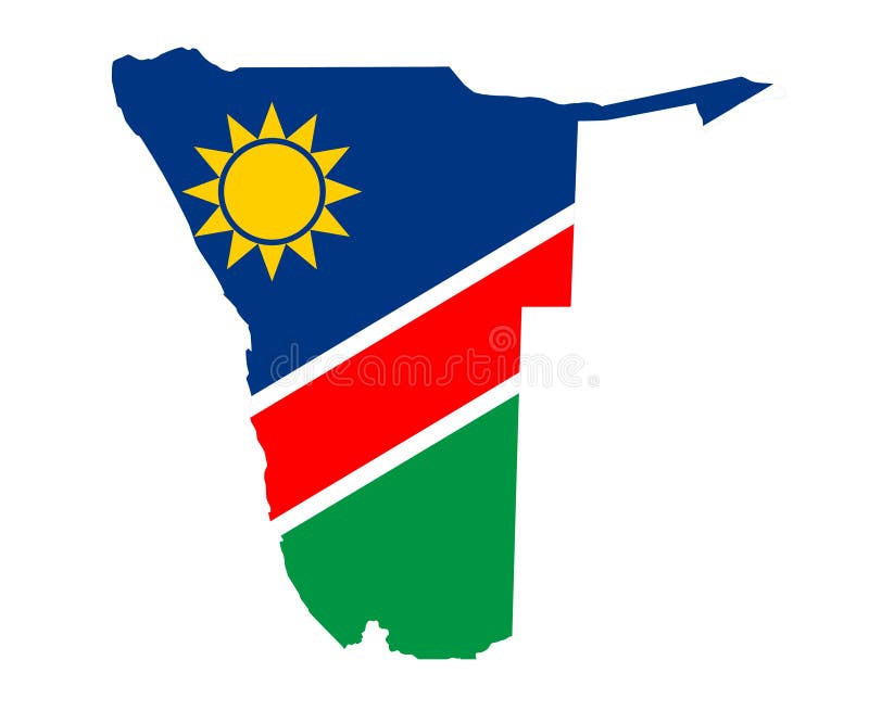 Namibia Flag National Africa Emblem Map Icon Vector Stock Illustration ...