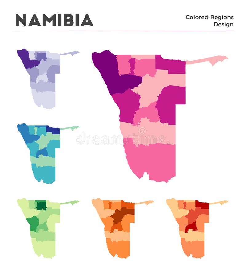 Namibia map collection. stock vector. Illustration of politics - 263873260