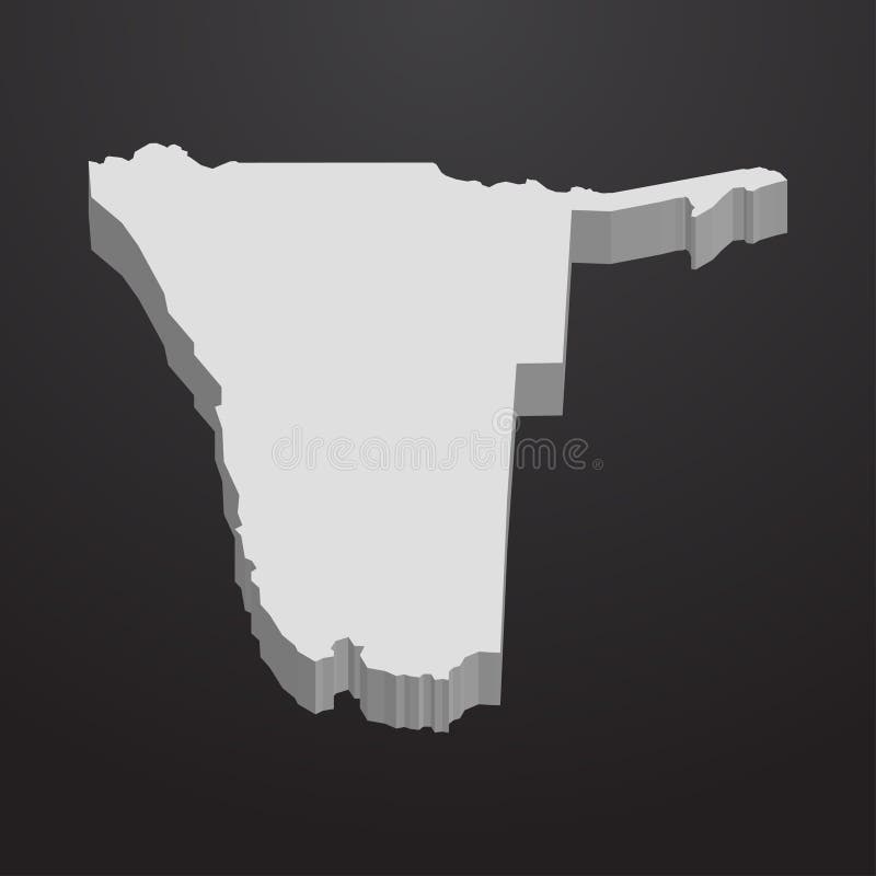 Namibia Map, Black and White Detailed Outline Regions of the Country ...