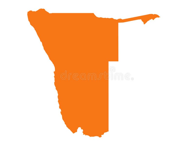 Namibia Map - State of the Republic of Namibia Stock Illustration ...