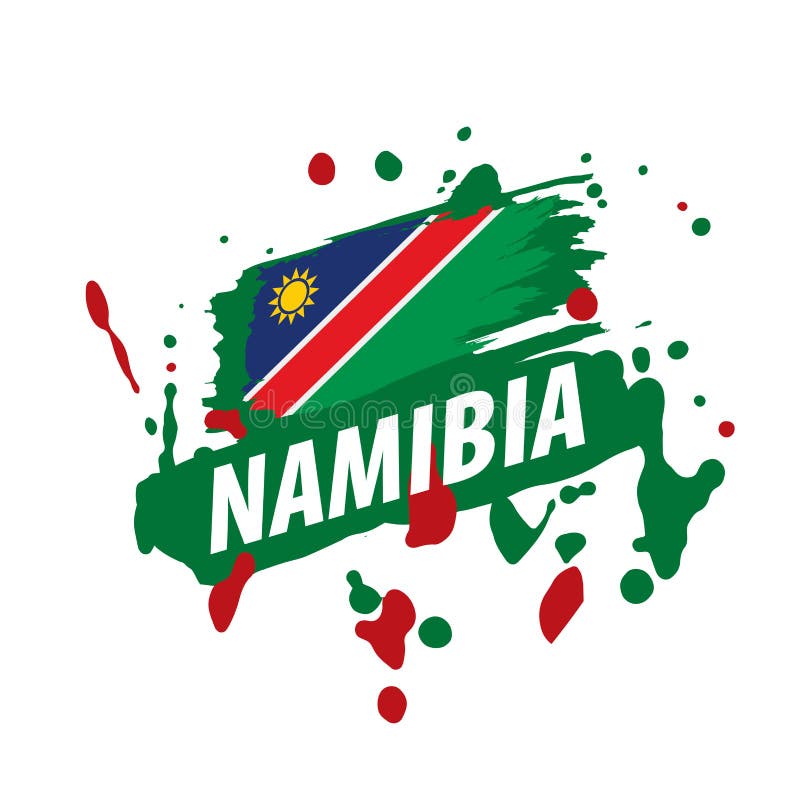 Namibia Flag, Vector Illustration on a White Background Stock Vector ...
