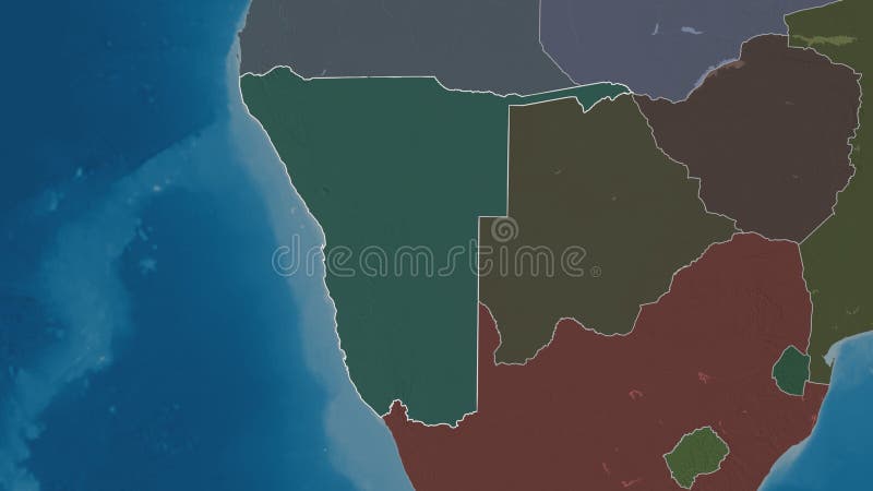Namibia - Overview. Administrative Stock Illustration - Illustration of ...