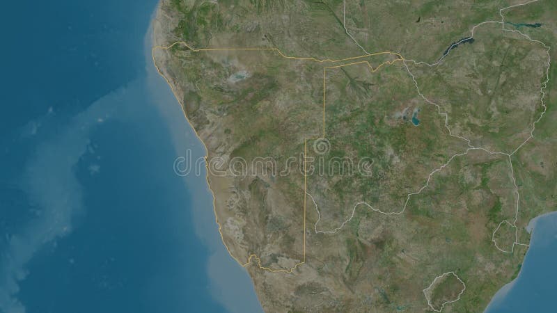 Namibia - Overview. Satellite Stock Illustration - Illustration of ...