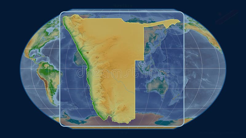 Namibia - Physical. Kavrayskiy, Centered Stock Illustration ...