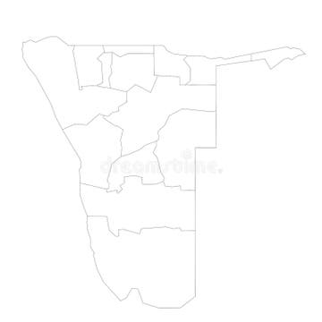 Namibia Political Map of Administrative Divisions Stock Illustration ...