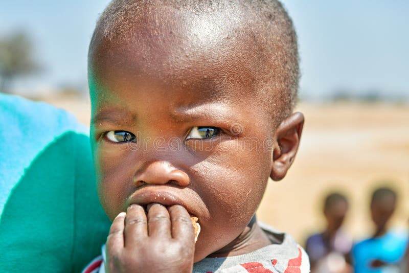 Namibia. Portrait of a Sad Boy in Kavango Region Editorial Stock Photo ...