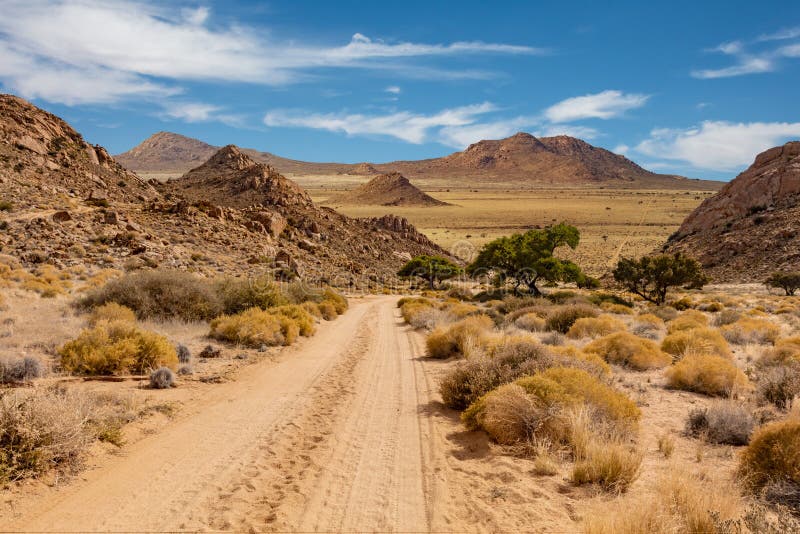Namibia road landscape stock image. Image of country - 136858819