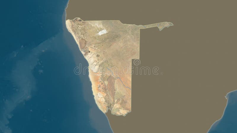 Namibia Area. Satellite Map Stock Illustration - Illustration of region ...