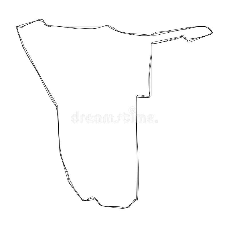 Namibia Simplified Vector Map Stock Vector - Illustration of isolated ...
