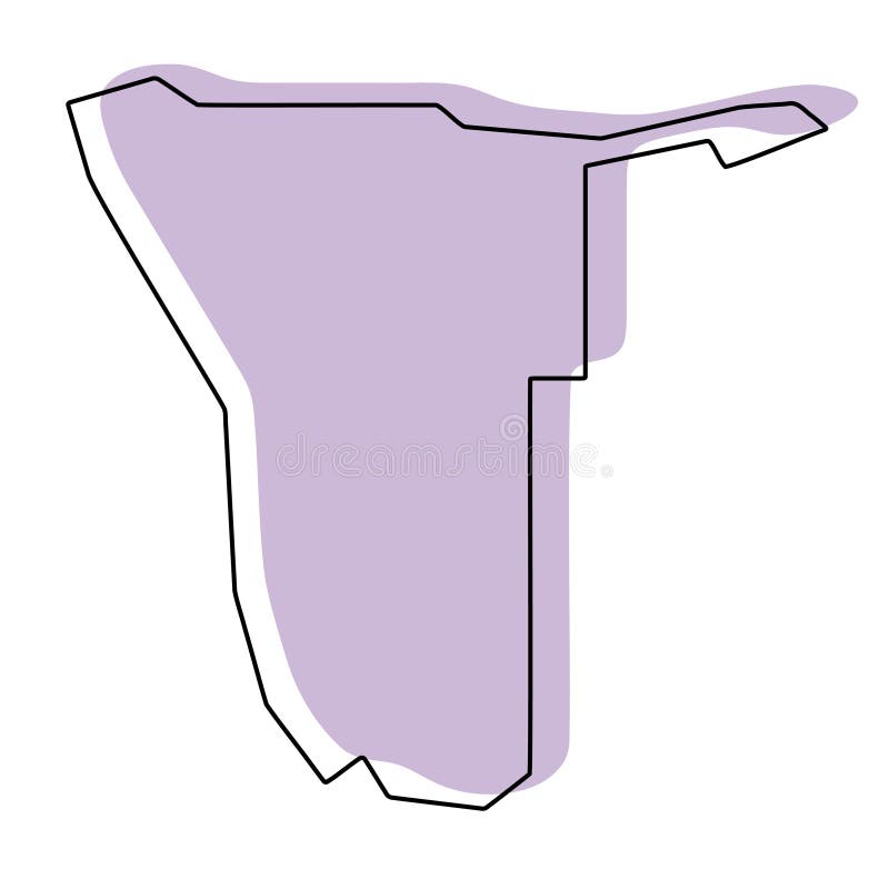 Namibia Simplified Vector Map Stock Illustration - Illustration of ...