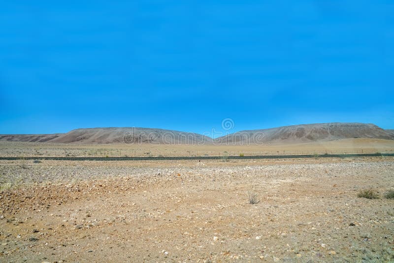 Namibia Wide Open Desert Landscape Stock Image - Image of running, mesa ...