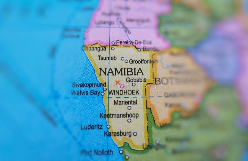 namibia on world map