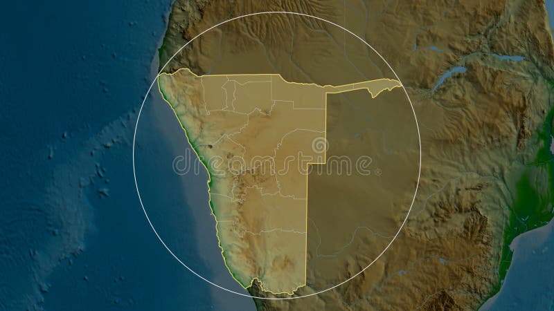 Namibia Physical Map Stock Illustrations – 283 Namibia Physical Map ...