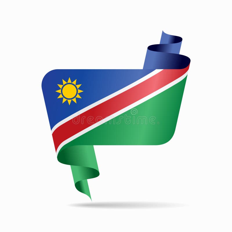 Namibian Flag Wavy Ribbon Background. Vector Illustration. Stock Vector ...