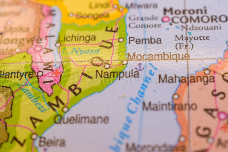 Nampula on the World Map-Geo Political Map Stock Image - Image of ...