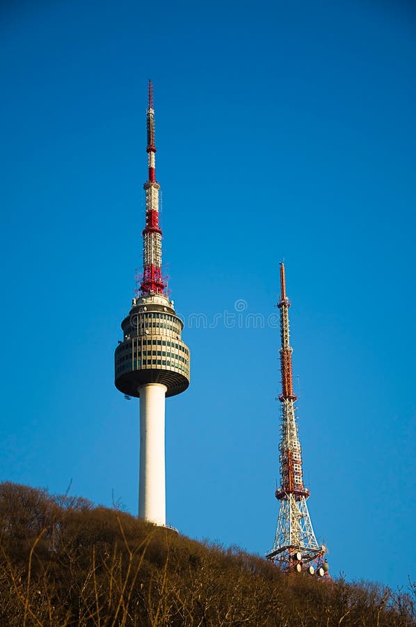 Namsan Tower stock image. Image of observation, sunrise - 35089847