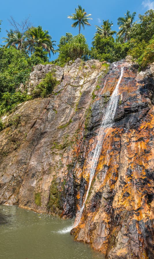 Namuang Waterfall of Koh Samui Island Thai Stock Image - Image of ...