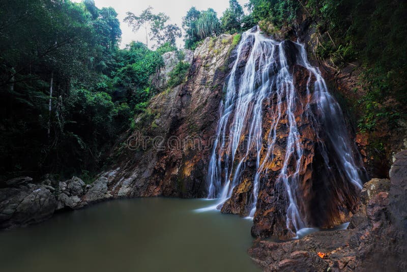 Namuang waterfall stock image. Image of angthong, idyllic - 39138901