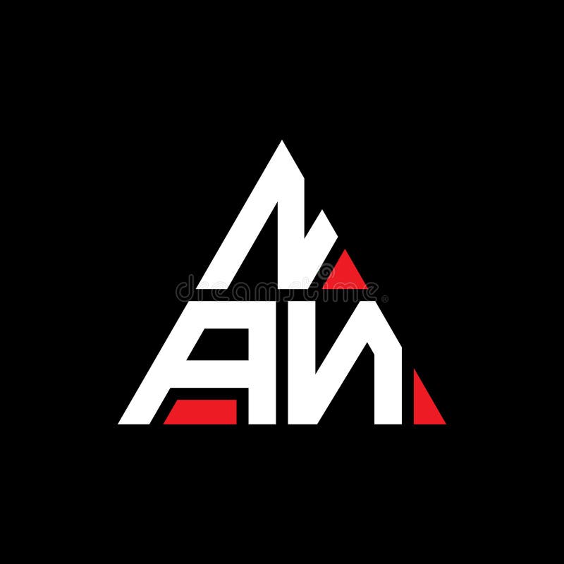 NAN Triangle Letter Logo Design with Triangle Shape. NAN Triangle Logo ...
