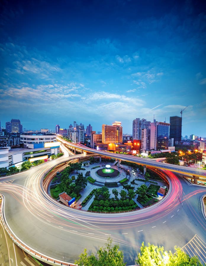 Nanchang china stock photo. Image of junction, night - 35743232