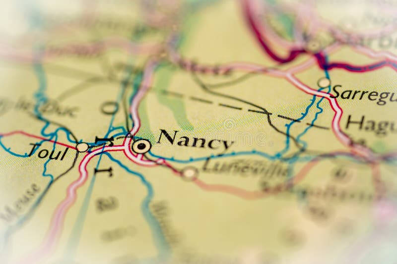 Nancy, France Highlighted on a World Map Stock Photo - Image of ...
