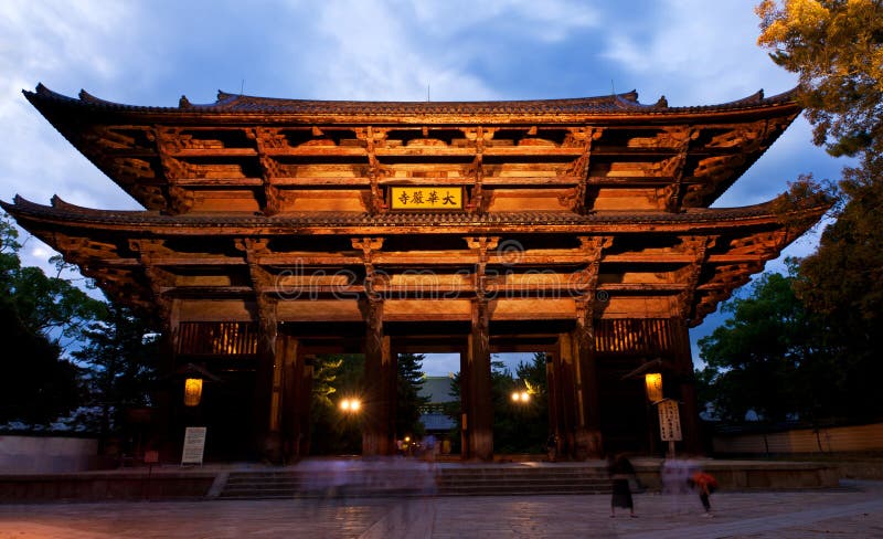 Nandaimon, the Great Southern Gate Stock Image - Image of architecture ...