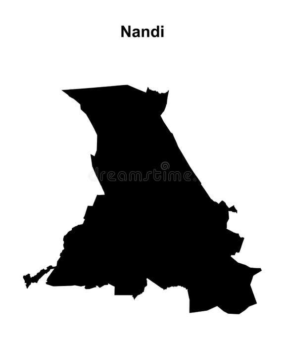 Nandi outline map stock vector. Illustration of outline - 360470959