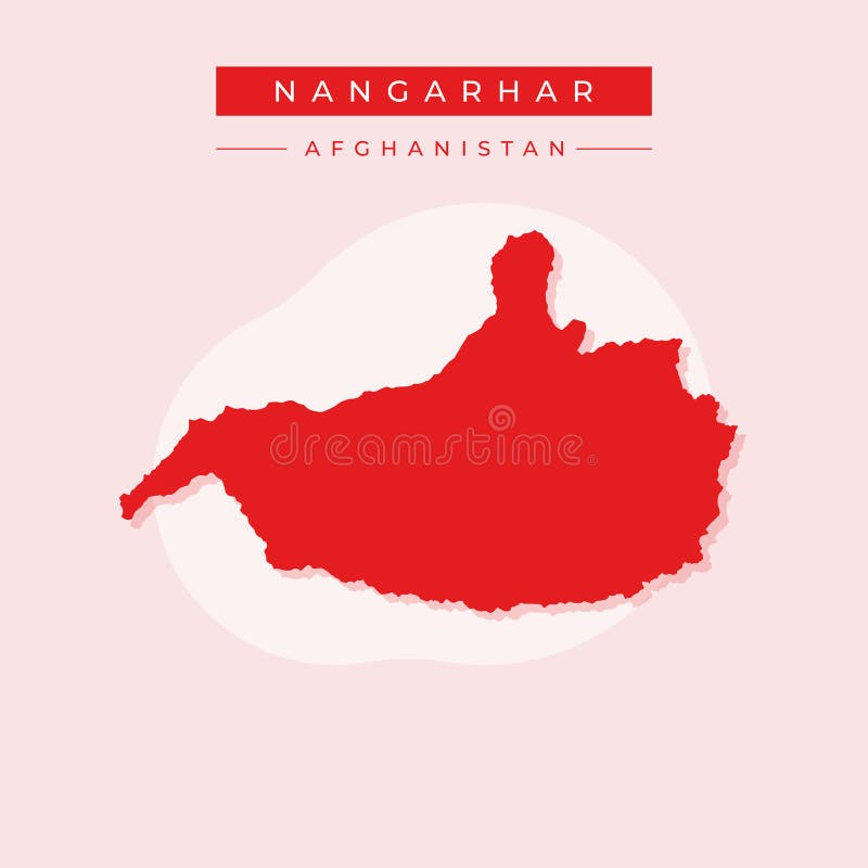 Nangarhar, Afghanistan. Physical. Labelled Points of Cities Stock ...