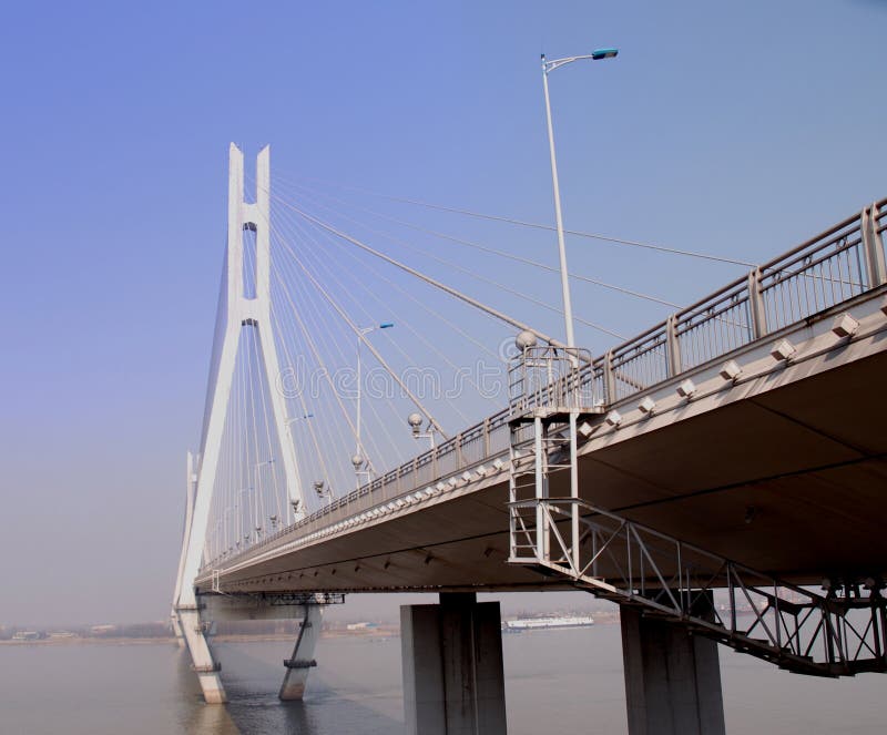 Nanjin 2nd longriver brige stock photo. Image of long - 4353084