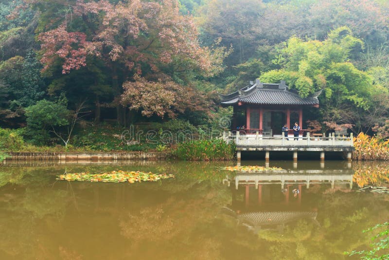 Nanjing Xixia Mountain and Temple in Autumn Stock Image - Image of ...