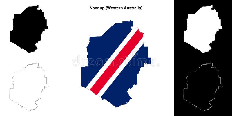 Nannup outline map stock illustration. Illustration of region - 334804813