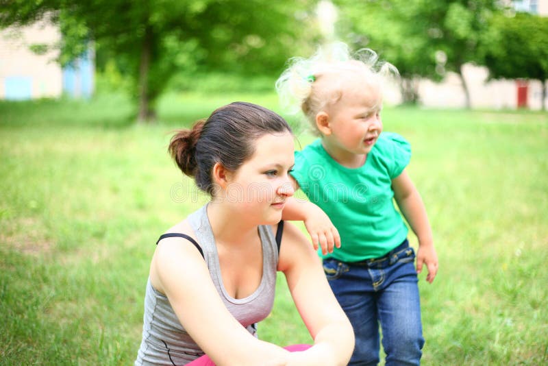 Nanny with a child stock photo. Image of friends, childhood - 24715440